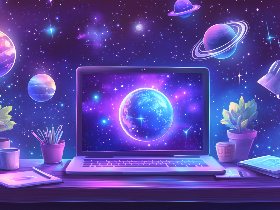 AIGC作品-笔记本电脑创意海报_大橙子0817-站酷ZCOOL