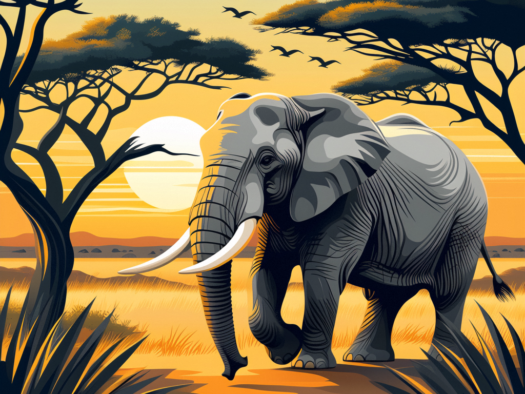 孤独的大象_洋芋国国王-站酷ZCOOL