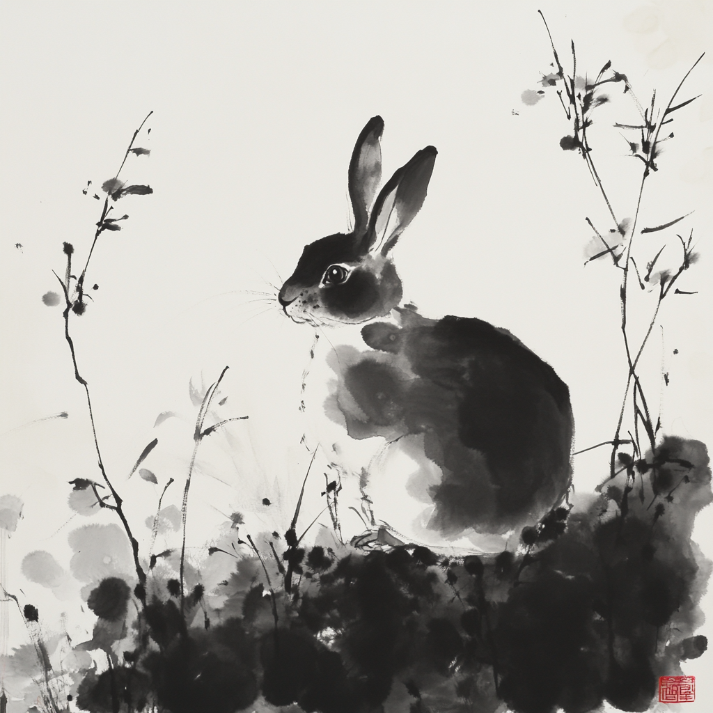 水墨艺术风格森林动物_蛋蛋111111-站酷ZCOOL