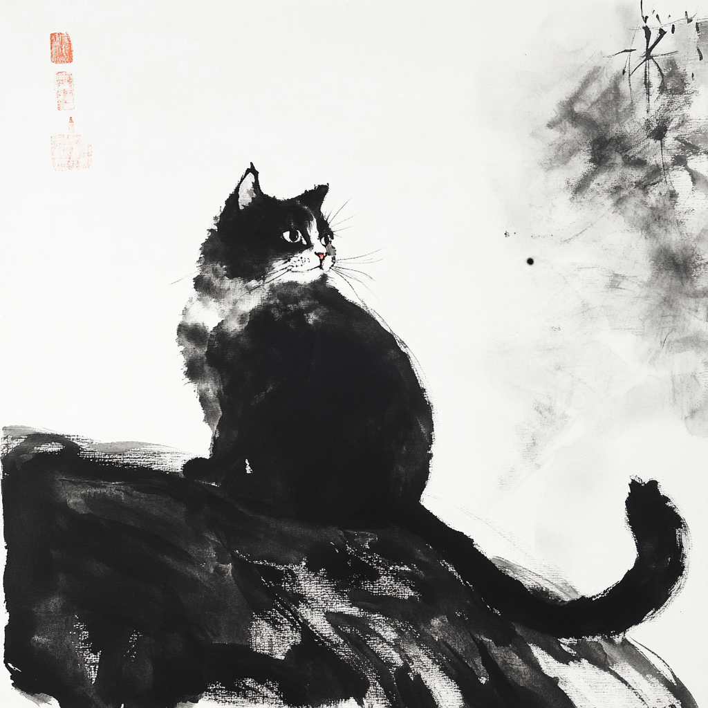 水墨艺术风格森林动物_蛋蛋111111-站酷ZCOOL