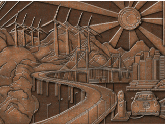 浮雕设计II电力企业发展浮雕壁画设计_设计师的懒惰-站酷ZCOOL