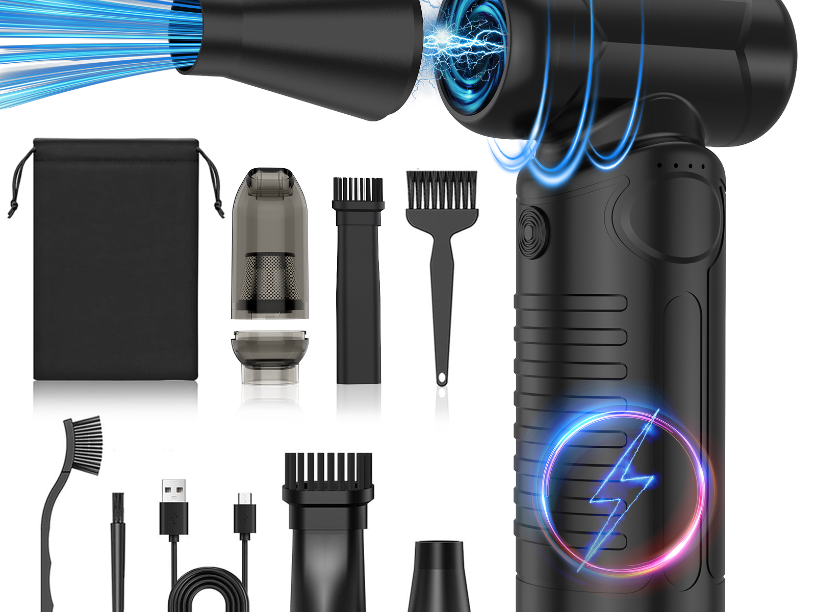 产品渲染-空气压缩吹风机_美工LMS-站酷ZCOOL