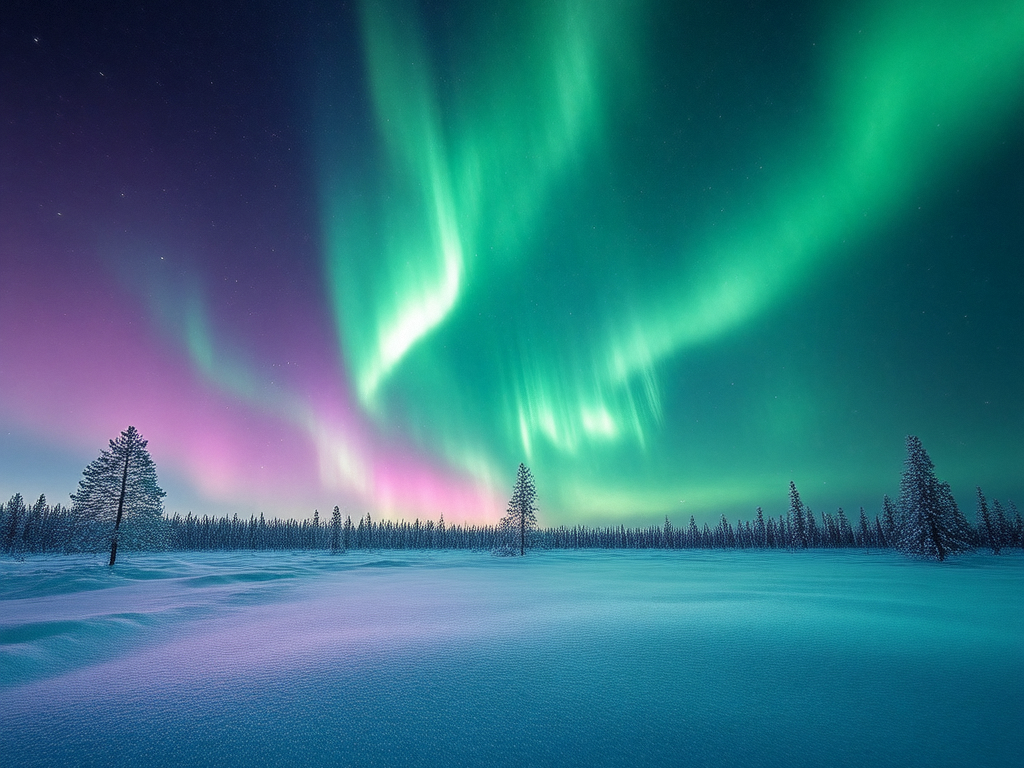 雪地上的极光_GGGboy-站酷ZCOOL