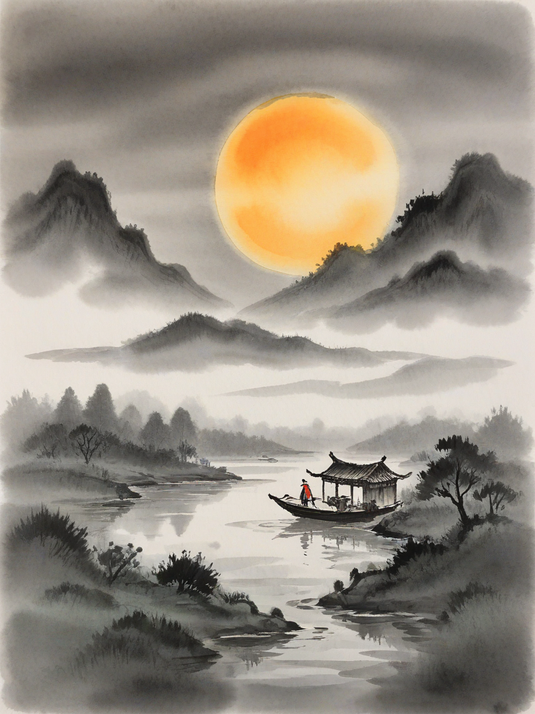 长河落日圆_独one无two-站酷ZCOOL