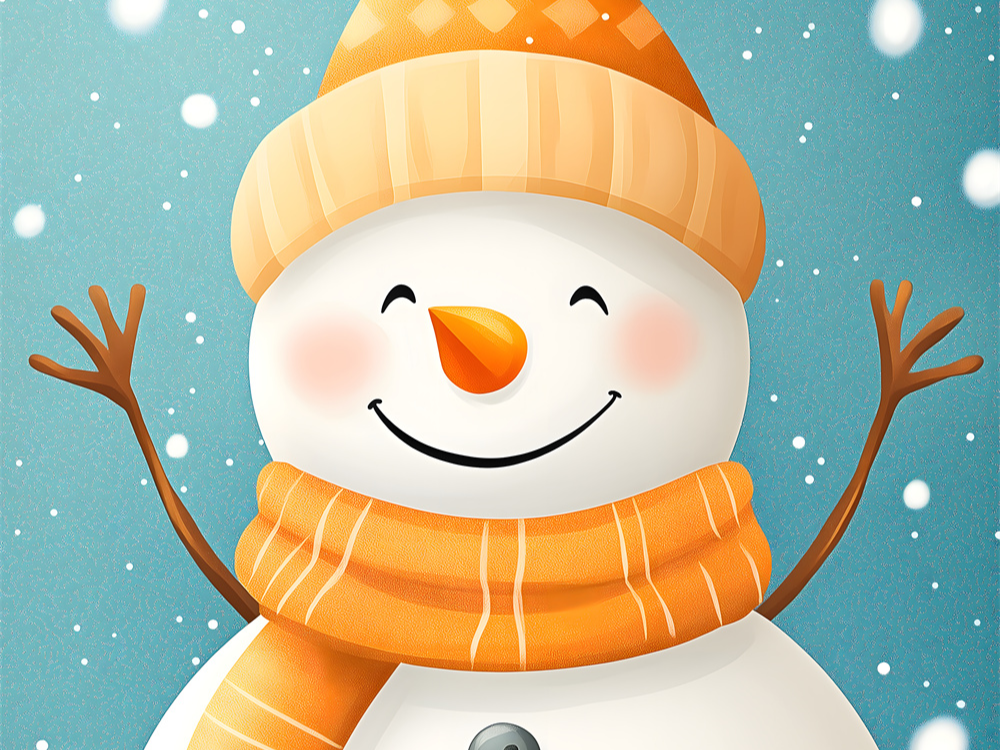 AIGC-可爱雪人素材_大橙子0817-站酷ZCOOL