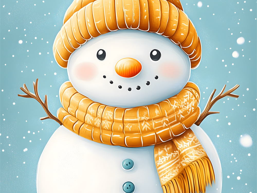 AIGC-可爱雪人素材_大橙子0817-站酷ZCOOL