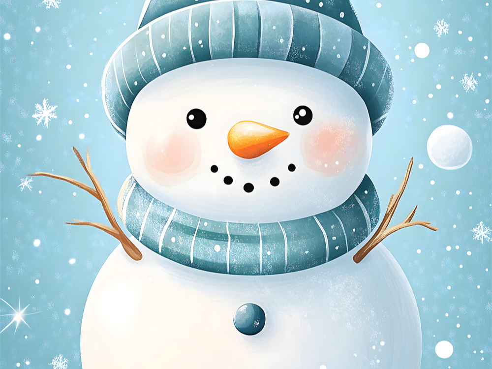 AIGC-可爱雪人素材_大橙子0817-站酷ZCOOL
