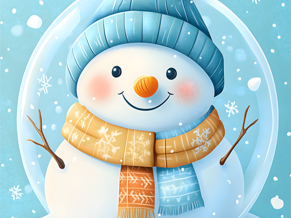AIGC-可爱雪人素材_大橙子0817-站酷ZCOOL