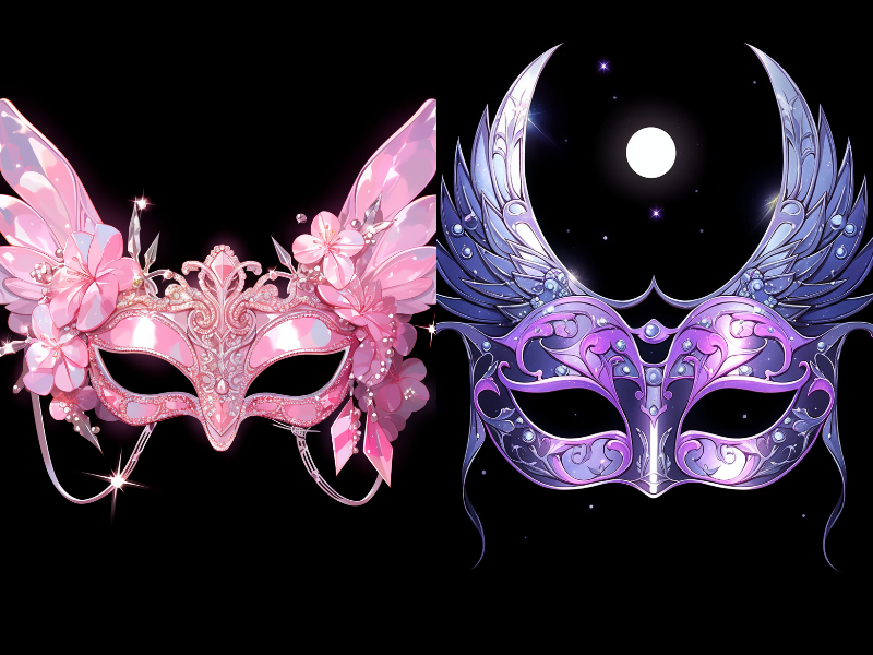 风花雪月-魔法舞会面具_99miao-站酷ZCOOL