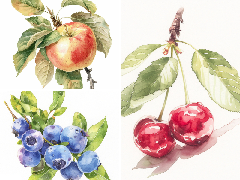 水彩水果插画1_蛋蛋111111-站酷ZCOOL
