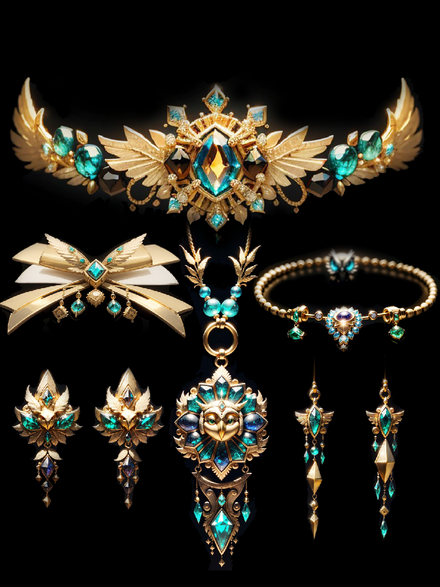 珠宝设计— 埃及风格2_萌Y玲玲-站酷ZCOOL