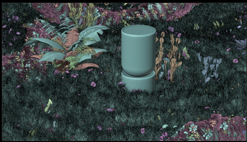 草地场景-音响产品 渲染_枭狼aheyor-站酷ZCOOL