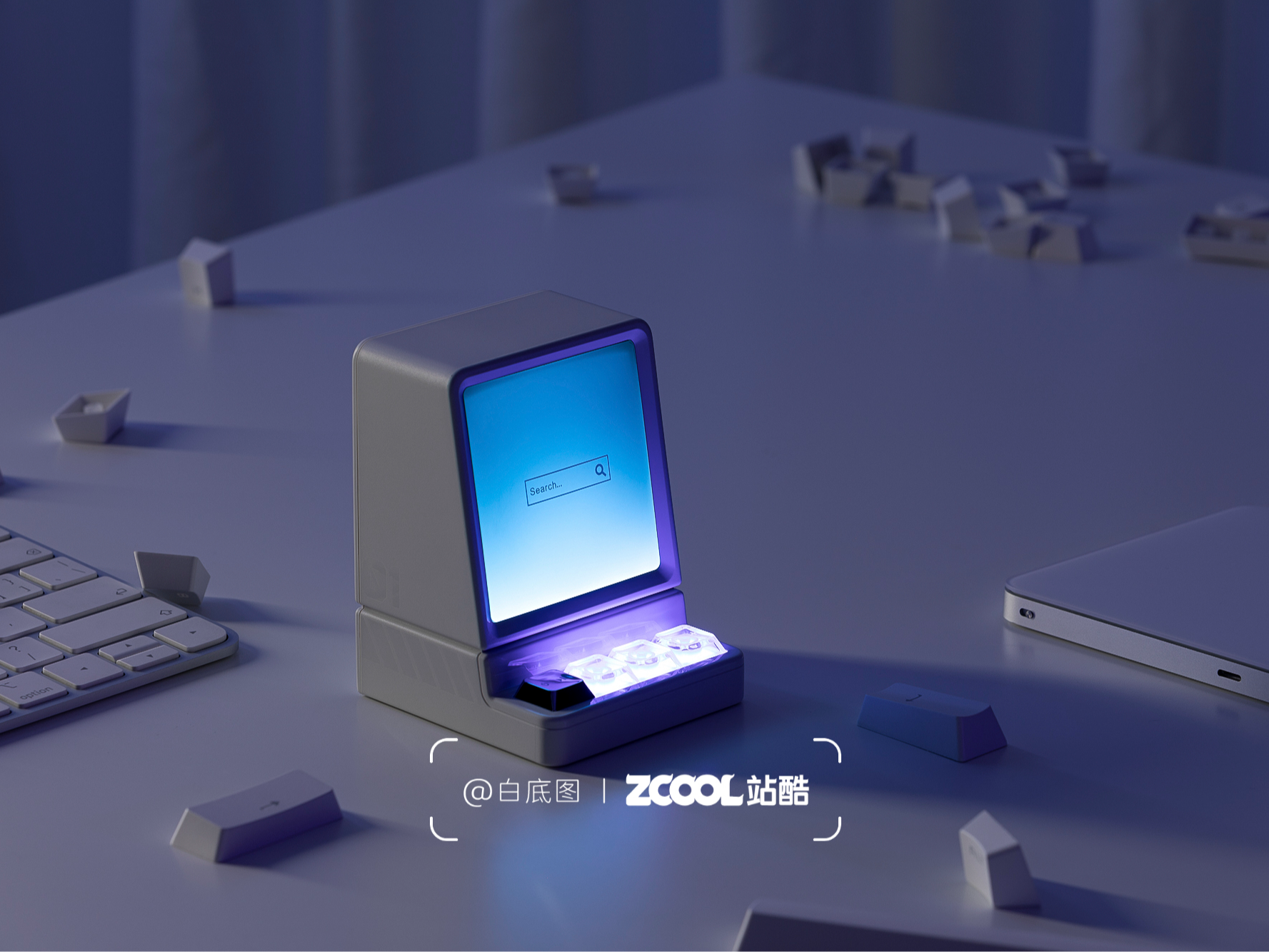 品牌案例丨蓝方形音箱_白底图-站酷ZCOOL