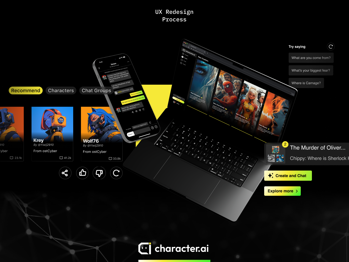 Character.ai UX Redesign_EvanS223-站酷ZCOOL