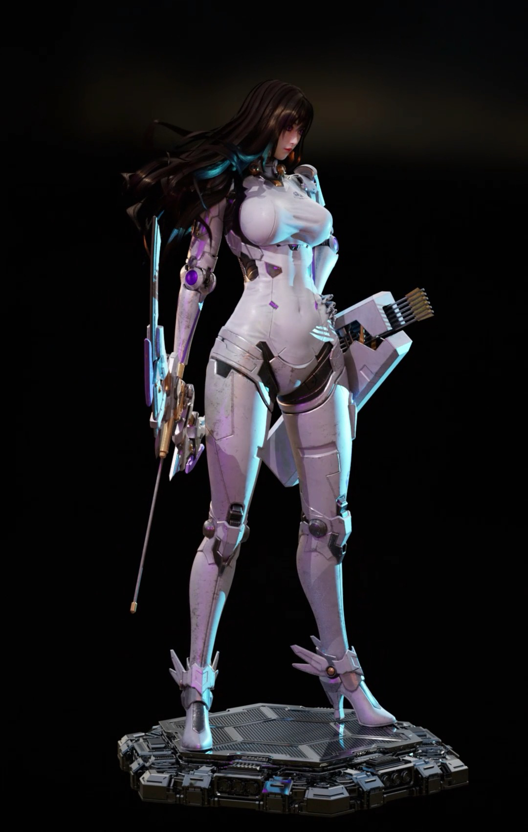 3D机甲女战士_李钰剑lion-站酷ZCOOL