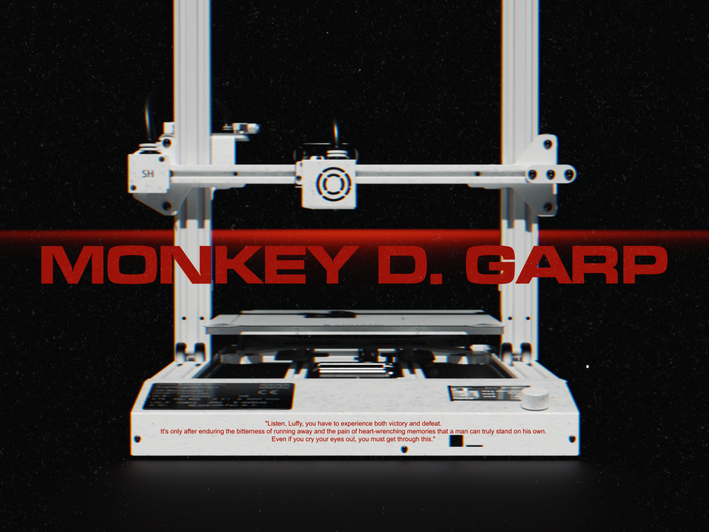 MONKEY D. GARP-3D PRINTING CGI_YuHang_-站酷ZCOOL