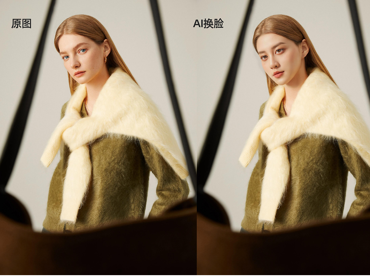 电商模特AI换脸一键换脸任意脸型随意换_星河不可及-站酷ZCOOL