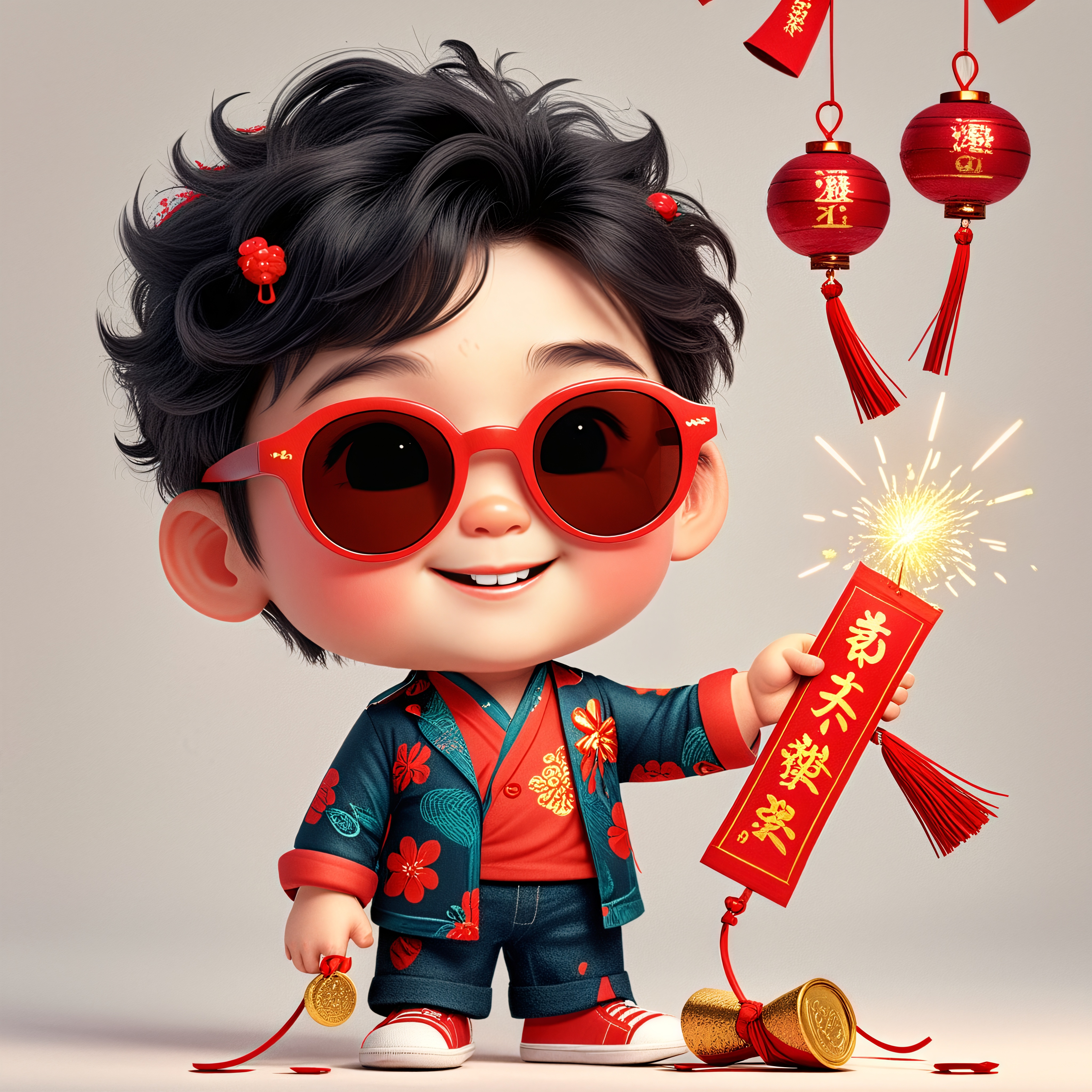 新年炫酷萌娃_小鳳QWQ-站酷ZCOOL