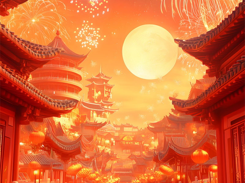 AI素材喜庆背景_大橙子0817-站酷ZCOOL