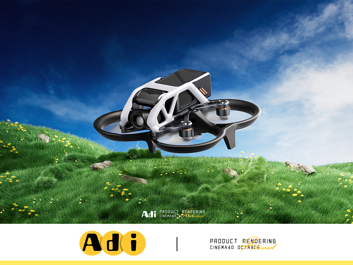 【产品渲染】“DJI AVATA无人机#_Adi呀-站酷ZCOOL