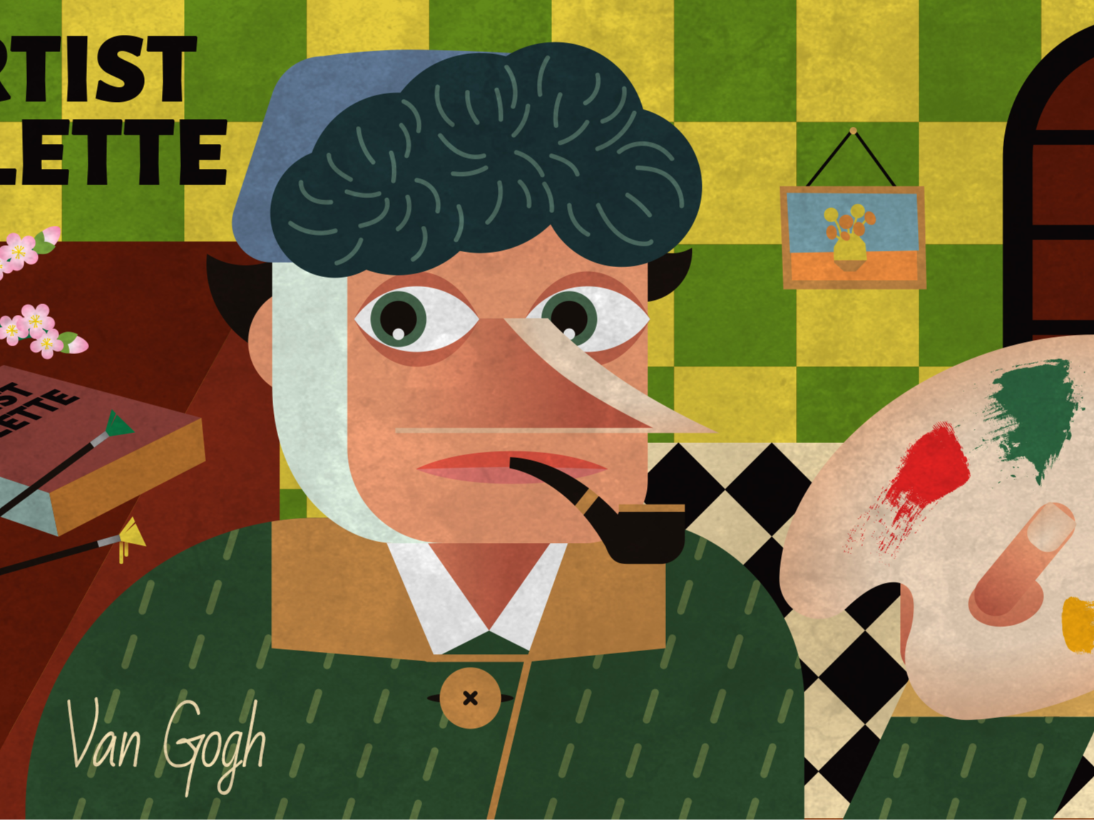 油画刮刀风插画与世界名画的二创_麻辣烫D不-站酷ZCOOL