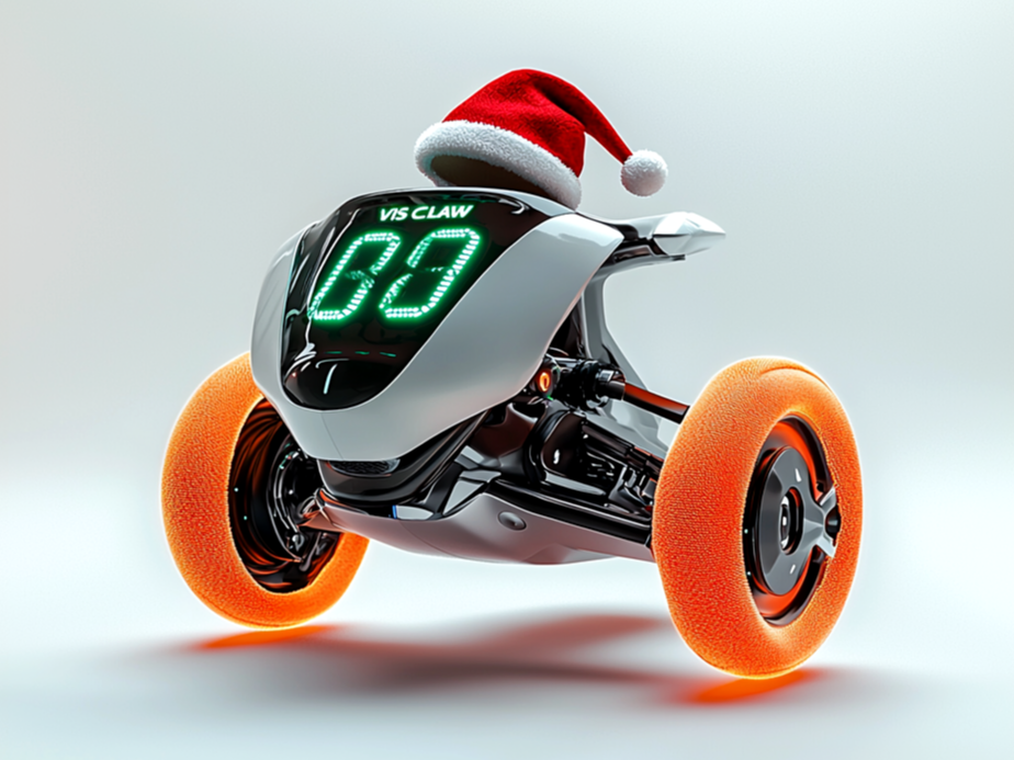 AI 创作_ 双轮 mini 机器人 _ 圣诞风格 （ 数屏版 ）_VC23-站酷ZCOOL