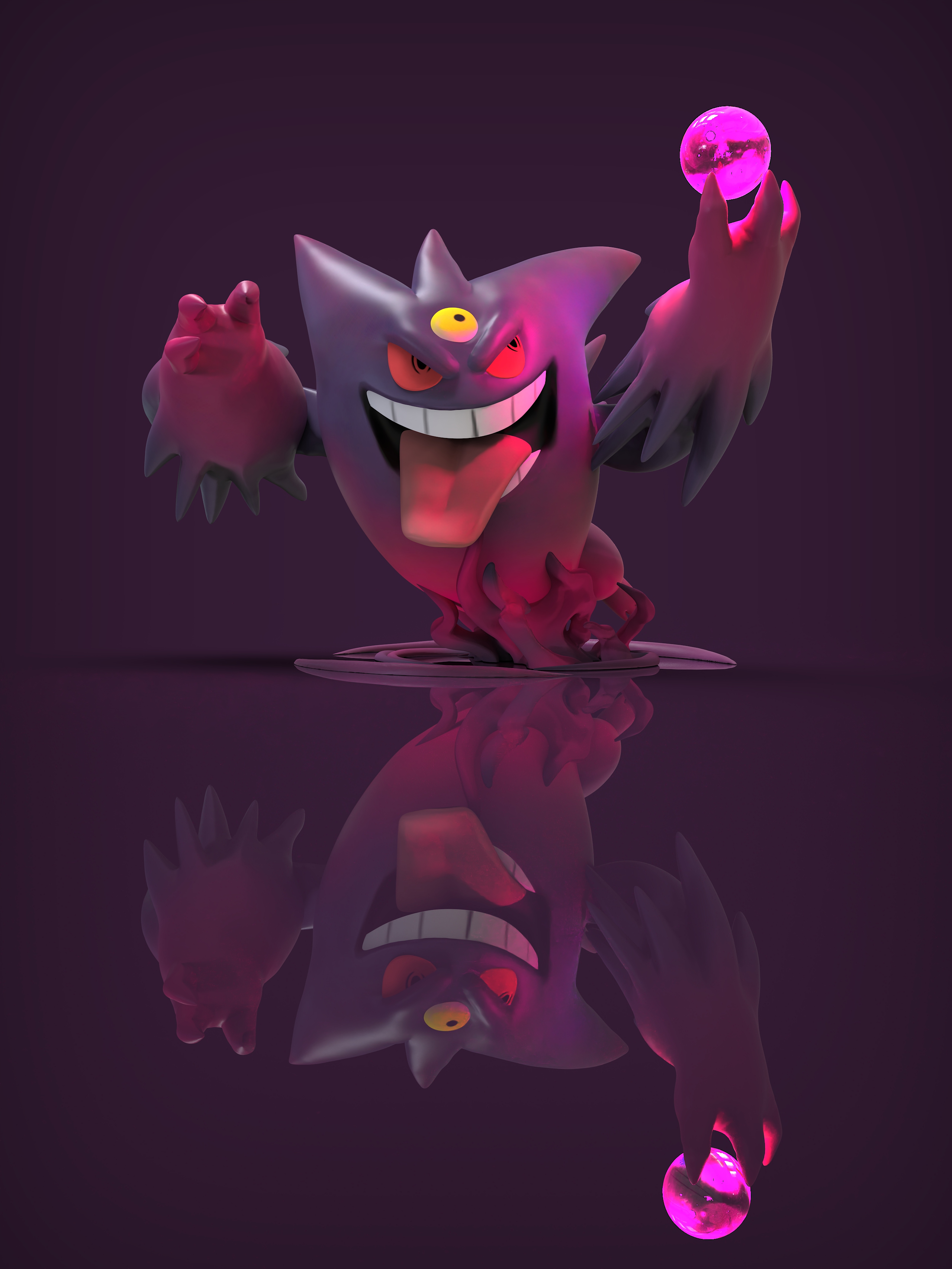 Mega耿鬼大揭秘！暗影球技能动态效果超酷炫！_德小胖-站酷ZCOOL