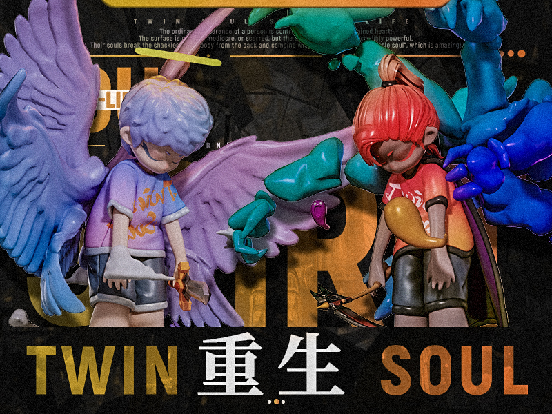 【双生灵-重生 Second-Life】 | 原创潮玩IP_潮玩小学徒-站酷ZCOOL