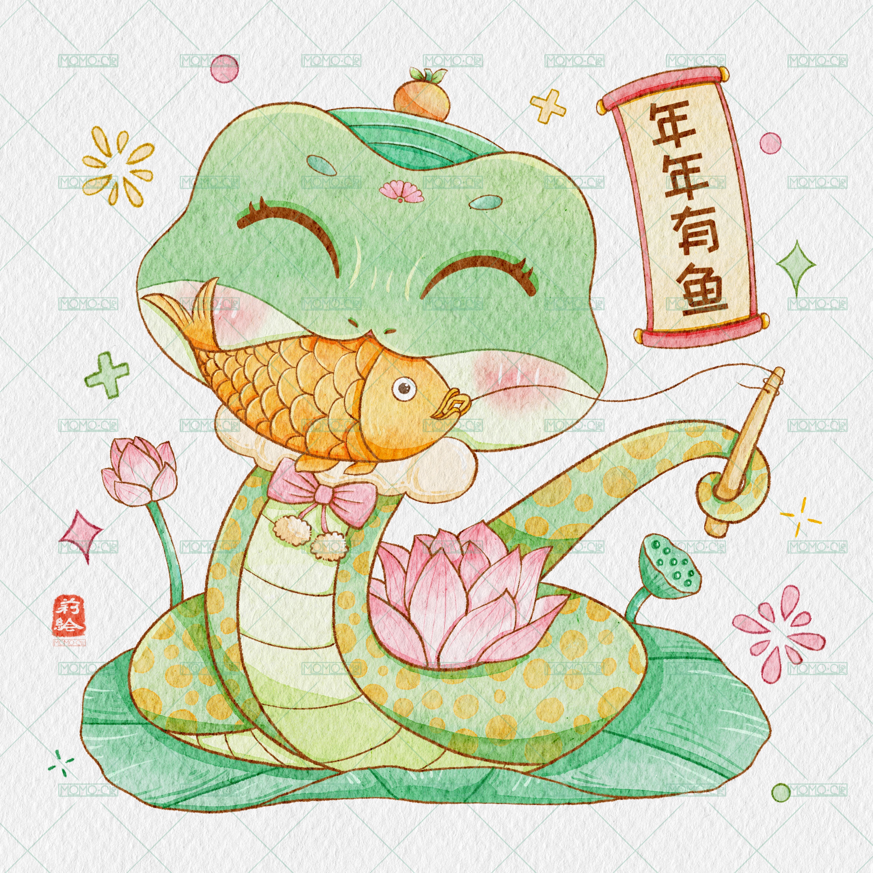 蛇年巳巳如意_MOMO0514-站酷ZCOOL