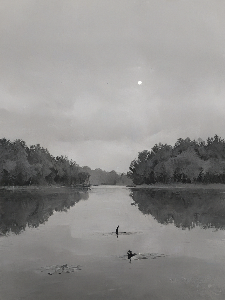 平静的湖面_独one无two-站酷ZCOOL