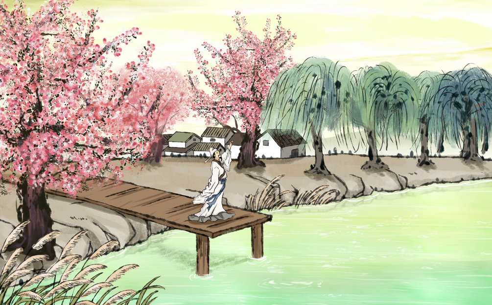 赠汪伦_阊阖-站酷ZCOOL