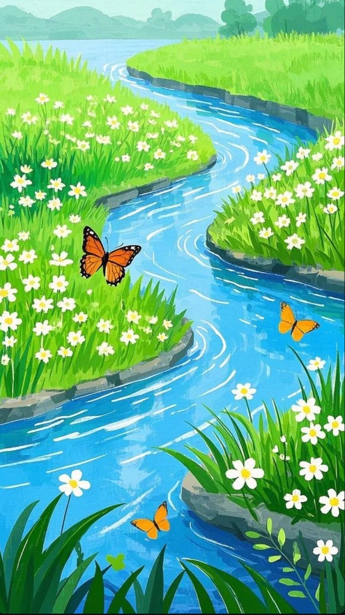 春天花草小场景05_小冬瓜设计-站酷ZCOOL