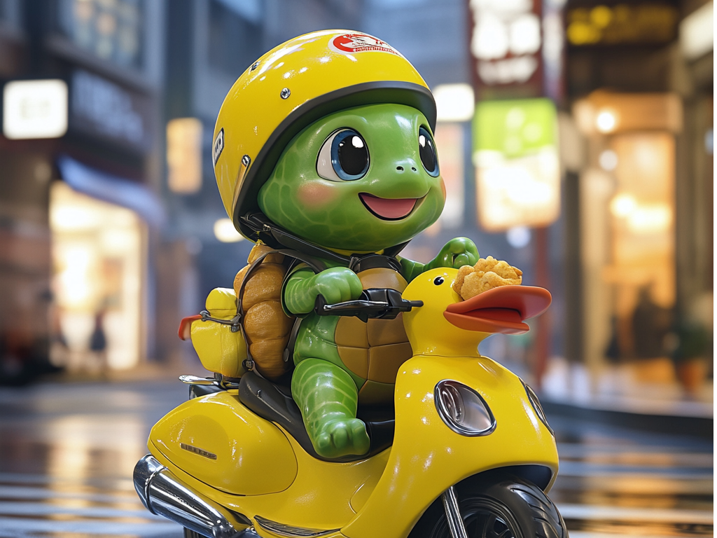 送外卖的小乌龟_咸鱼煎煎-站酷ZCOOL