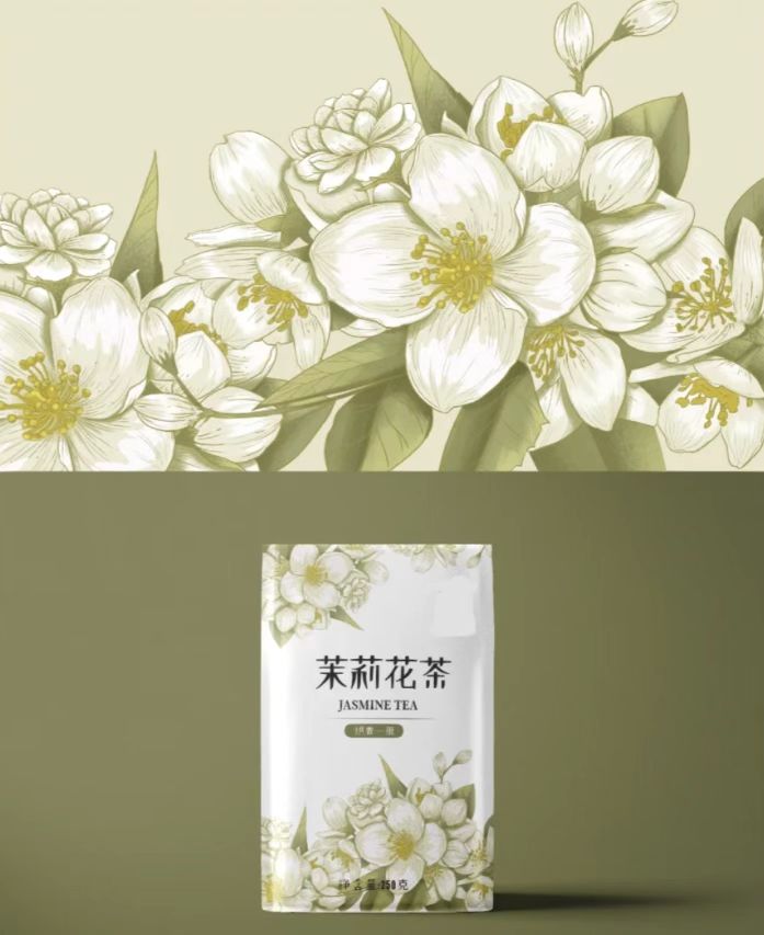 清新淡雅茉莉花茶_Magena-站酷ZCOOL
