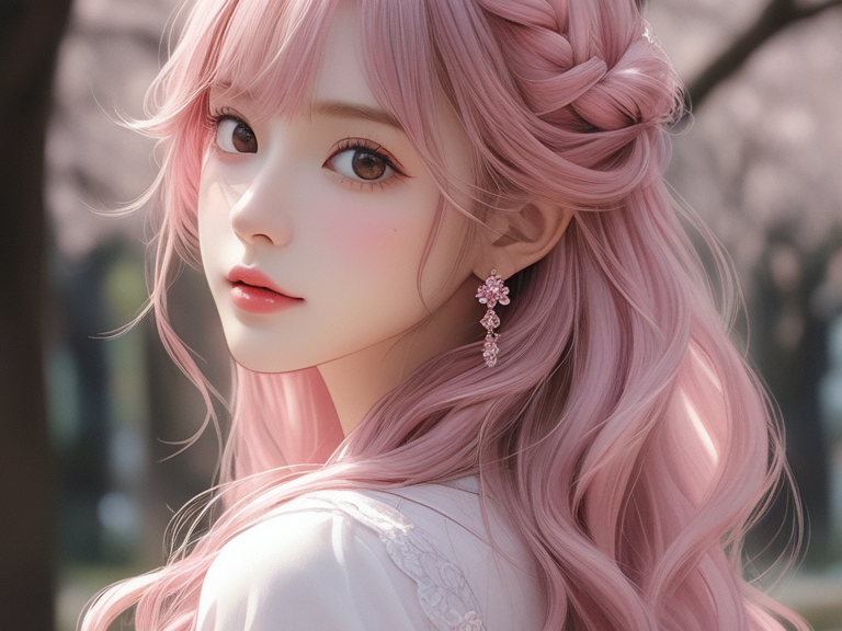 粉色头发女生1_呜哈哈哈哈2-站酷ZCOOL