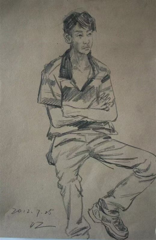 铅笔下的青春：帅气少年的素描画像_ZhMao-站酷ZCOOL