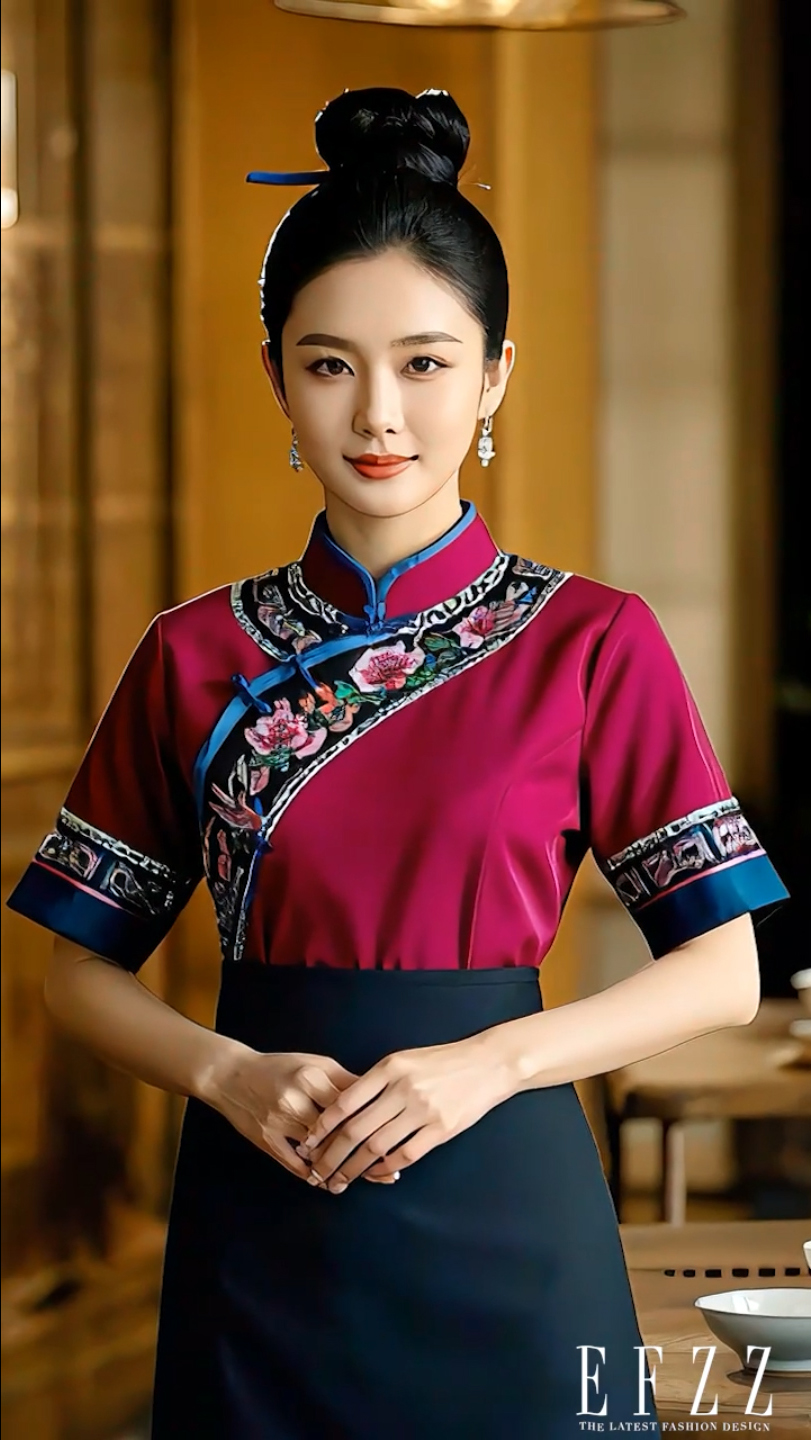 贵州江西苗族主题酒店制服-苗族传统非遗刺绣演出服_EFZZ制服设计-站酷ZCOOL