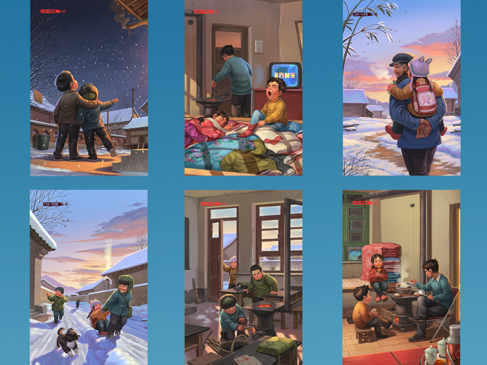 家乡的冬天系列_CZH-时光机-站酷ZCOOL