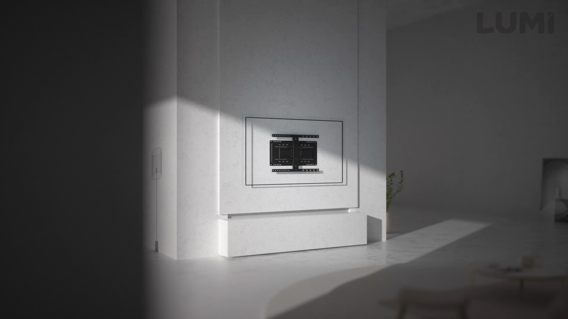 LUMI墙式电视机支架 三维动画展示_Rays_-站酷ZCOOL