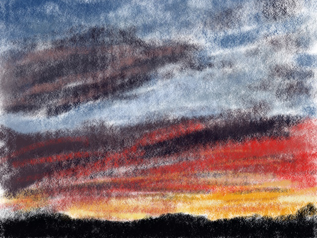 《晚霞》_慧elsa的涂鸦BLOG-站酷ZCOOL