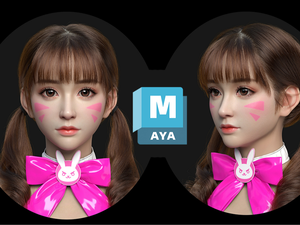 Maya-【守望先锋】双马尾DVA模型制作教程。maya基础_Alan安澜-站酷ZCOOL