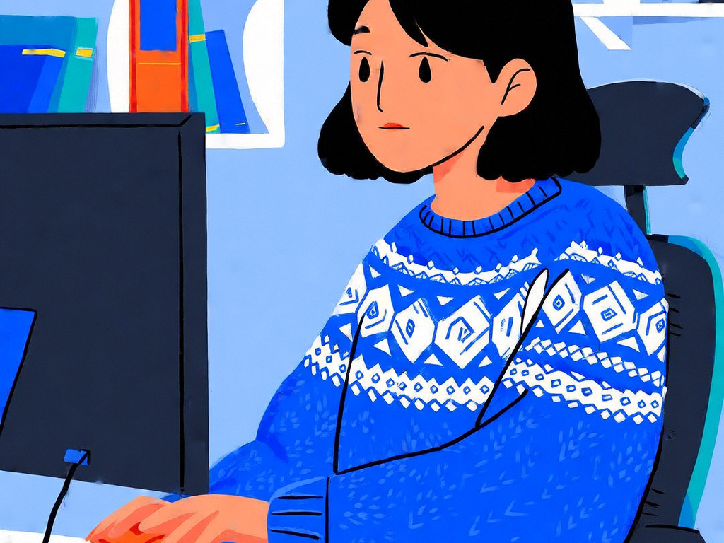 蓝色毛衣_APTAPT-站酷ZCOOL