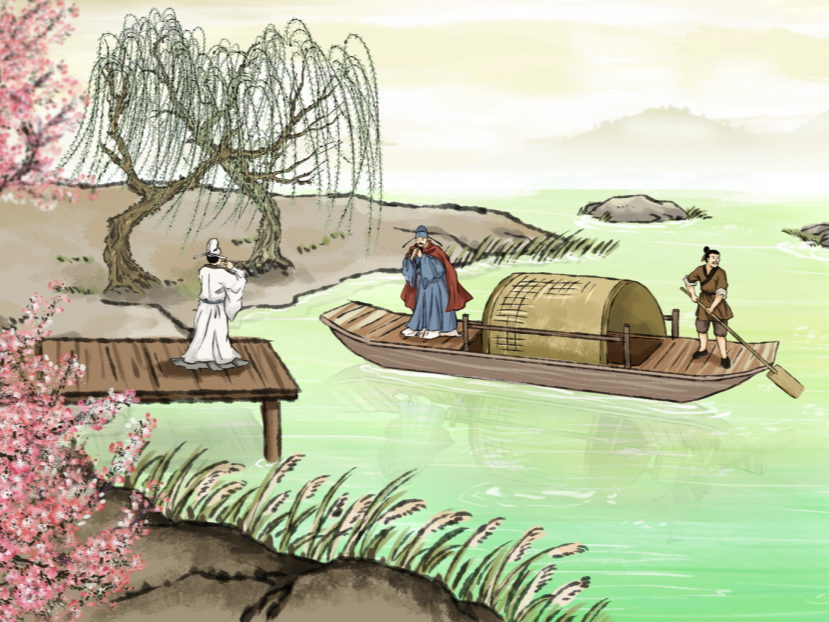 赠汪伦2_阊阖-站酷ZCOOL