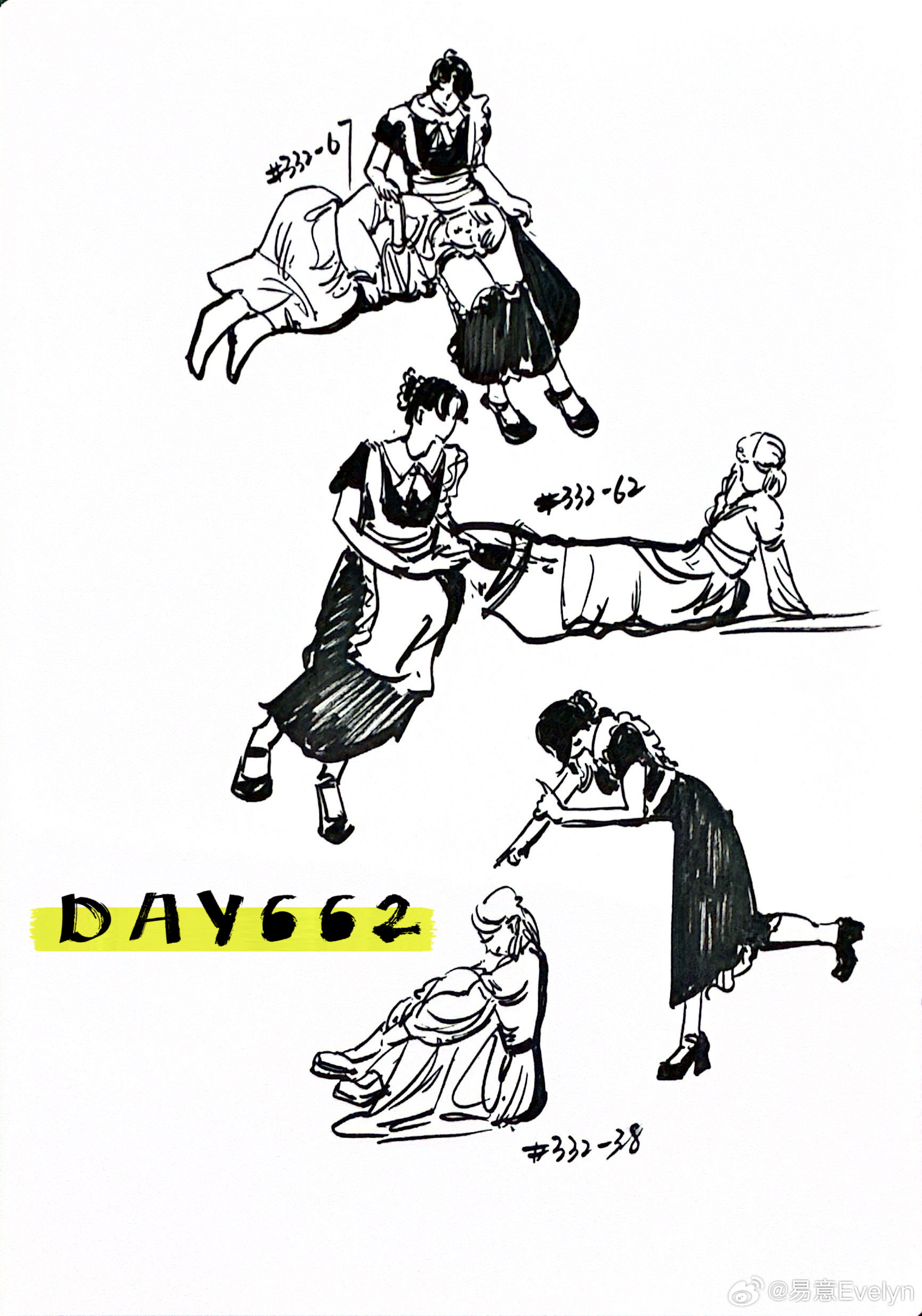 速写60天挑战第12次2024年7月至8月_易意Evelyn-站酷ZCOOL