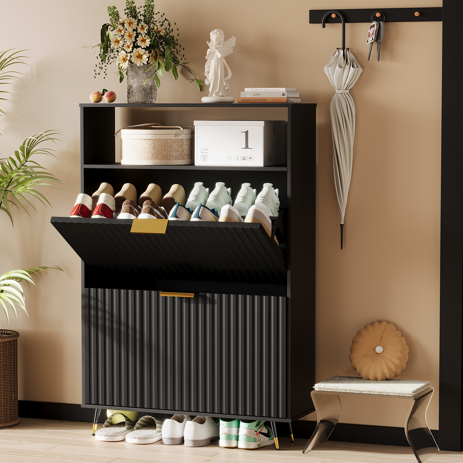 黑色鞋柜_设计Dyu-站酷ZCOOL