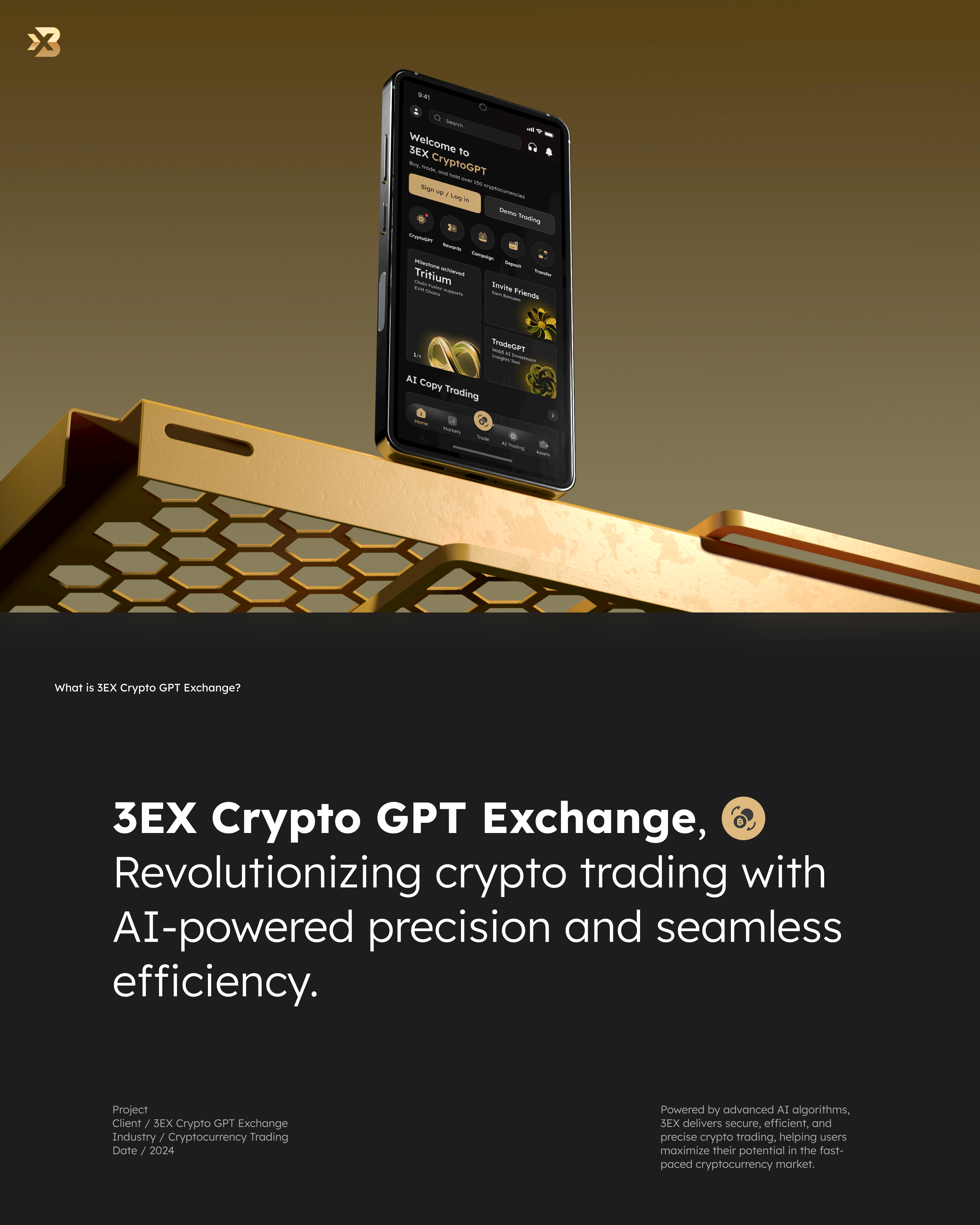 设计加密货币未来：3EX CryptoGPT App和品牌指南_黄赤赤呀-站酷ZCOOL