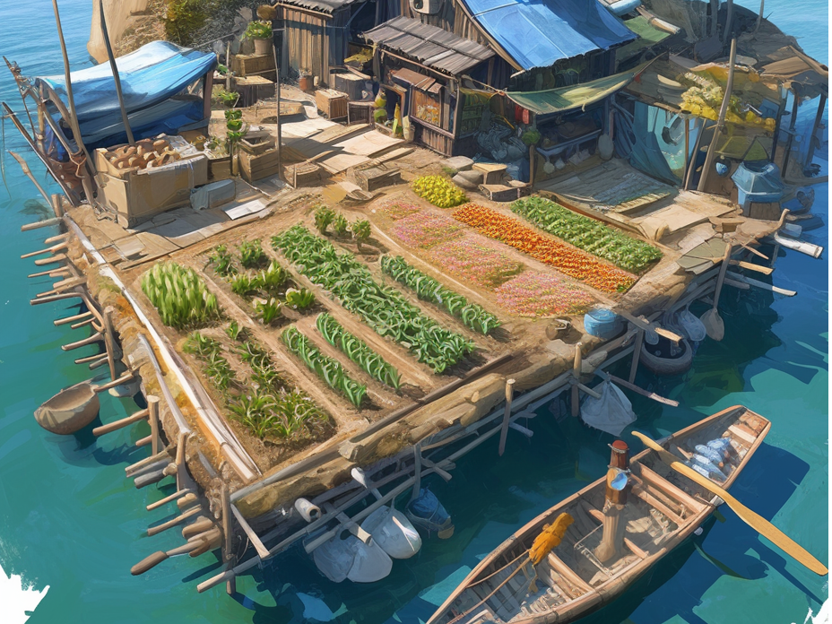 创意AI绘画-海岛避难所_是谭谭谭-站酷ZCOOL