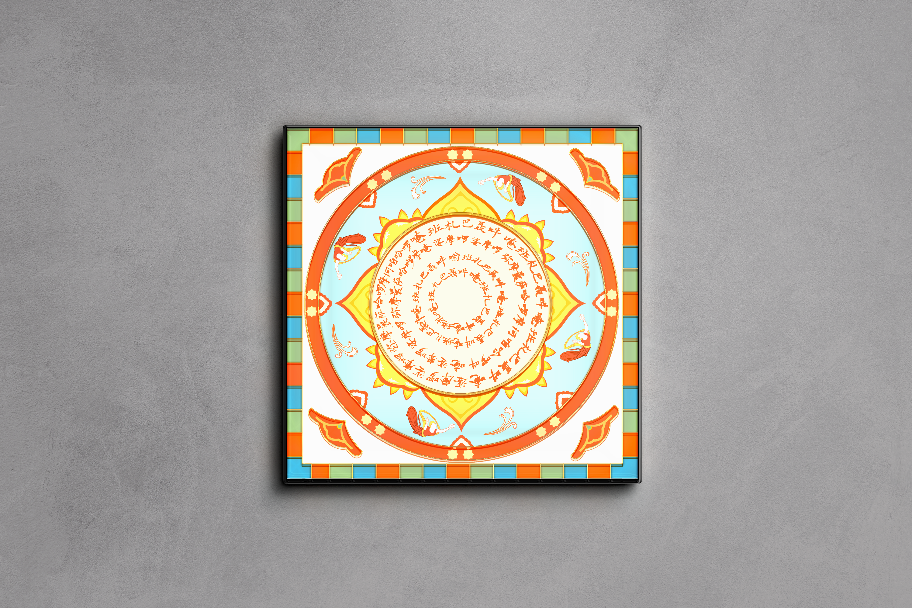 敦煌藻井风格文创-冰箱贴_Moonbear一号-站酷ZCOOL