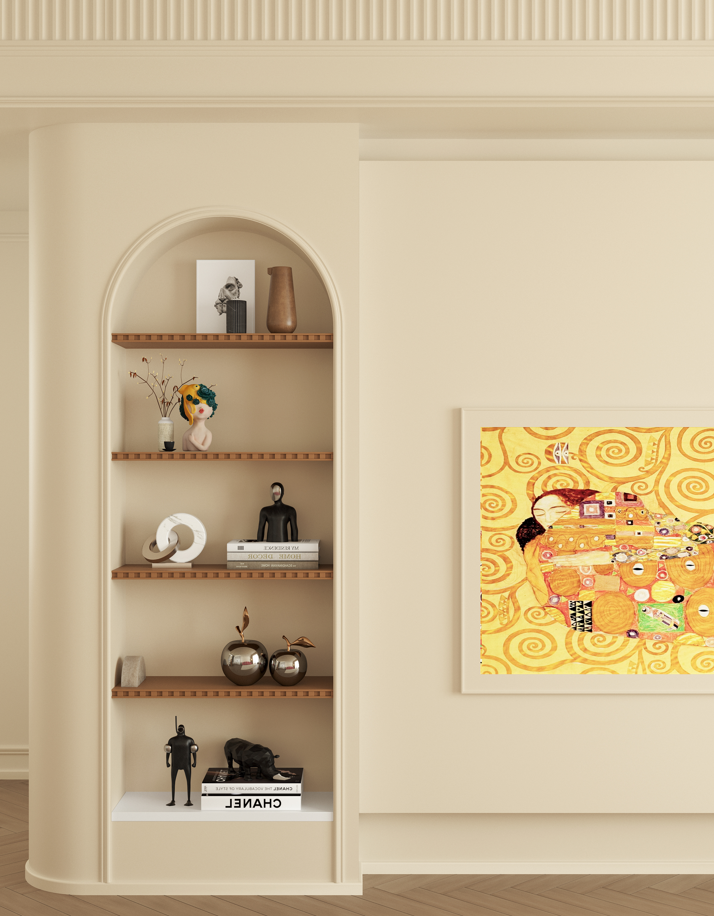 海口海航豪庭180平奶油风和轻法式的结合_冒蓝火的cpu-站酷ZCOOL