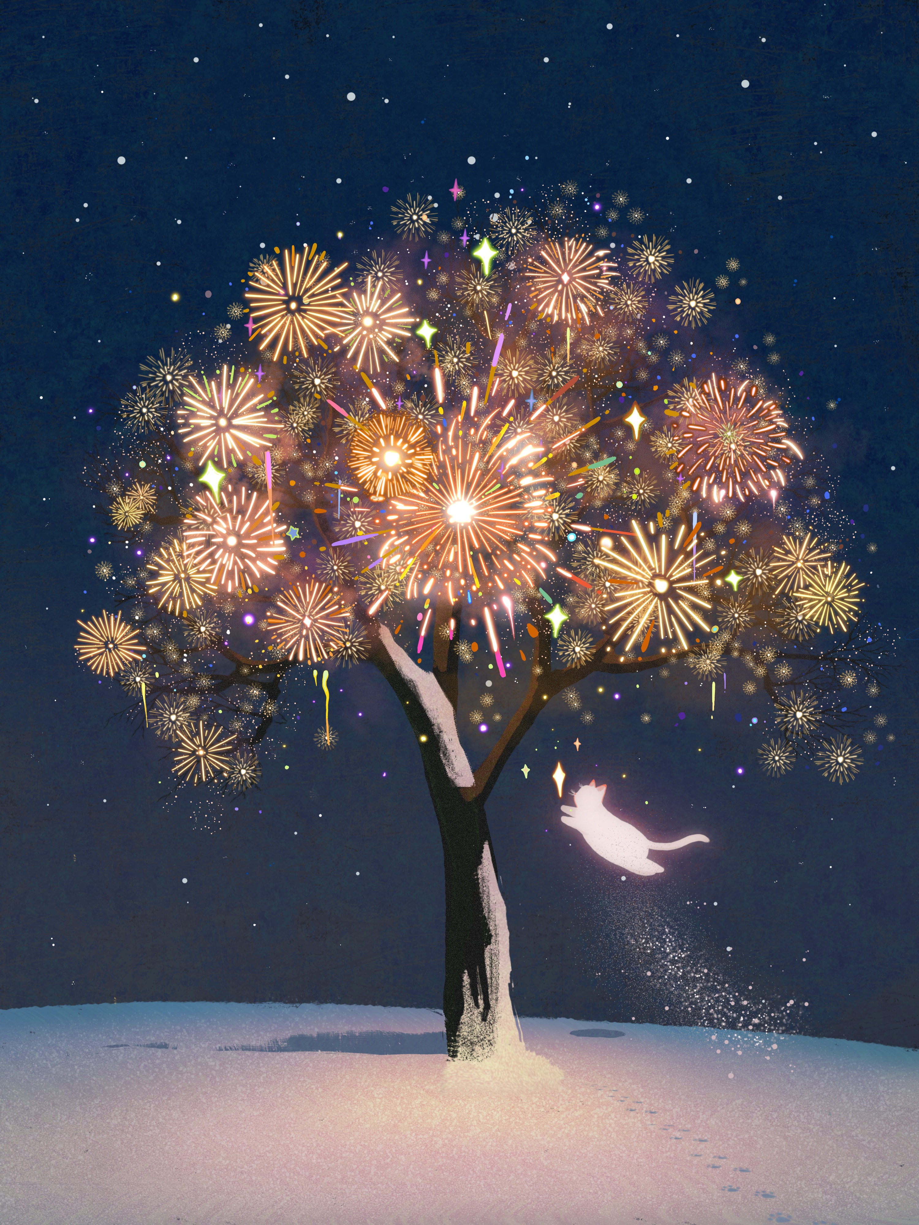 火树银花_凌鸭梨-站酷ZCOOL